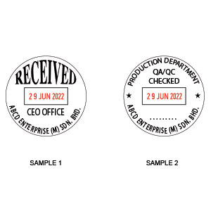 Shiny Round Dater Self Inking Stamp R552D | Custom Rubber Stamp Online